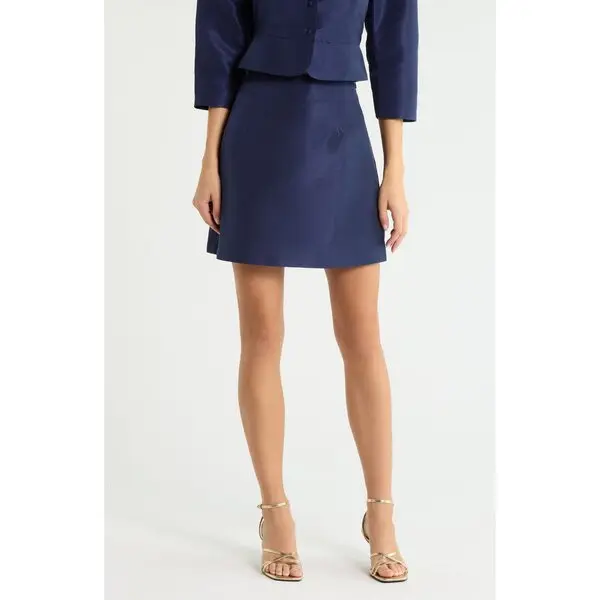 SUGARLIPS Hestia Taffeta Miniskirt - Navy