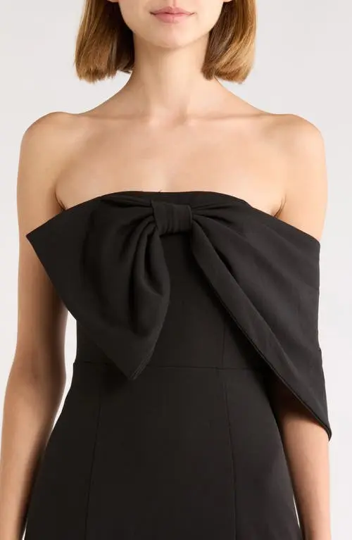 SUGARLIPS Vibiana Bow One-shoulder Midi Dress