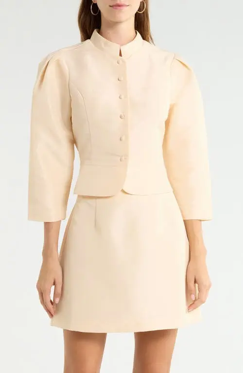 SUGARLIPS Hestia Puff Sleeve Jacket - Cream