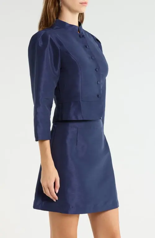 SUGARLIPS Hestia Puff Sleeve Jacket - Navy