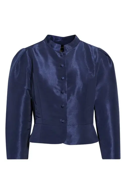 SUGARLIPS Hestia Puff Sleeve Jacket - Navy