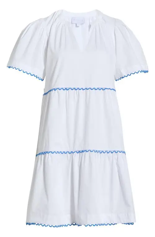 SUGARLIPS Amendia Tiered Poplin Dress - White