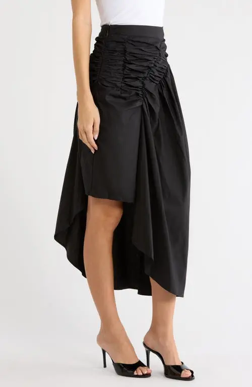 SUGARLIPS Belen Ruched Asymmetric Maxi Skirt