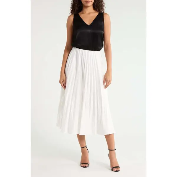 SUGARLIPS Sidney Pleated Maxi Skirt - Ivory