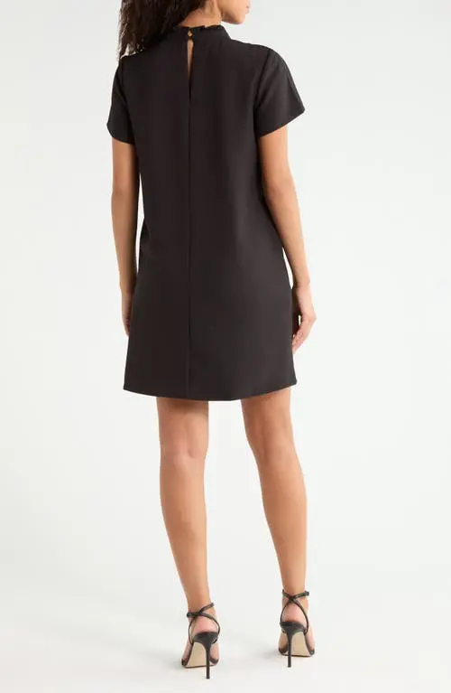 SUGARLIPS Rickie Ruffle Collar Shift Dress - Black