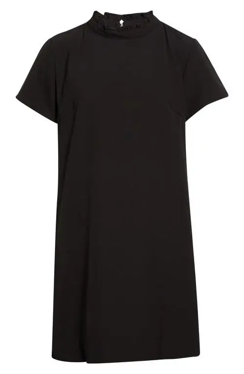 SUGARLIPS Rickie Ruffle Collar Shift Dress - Black
