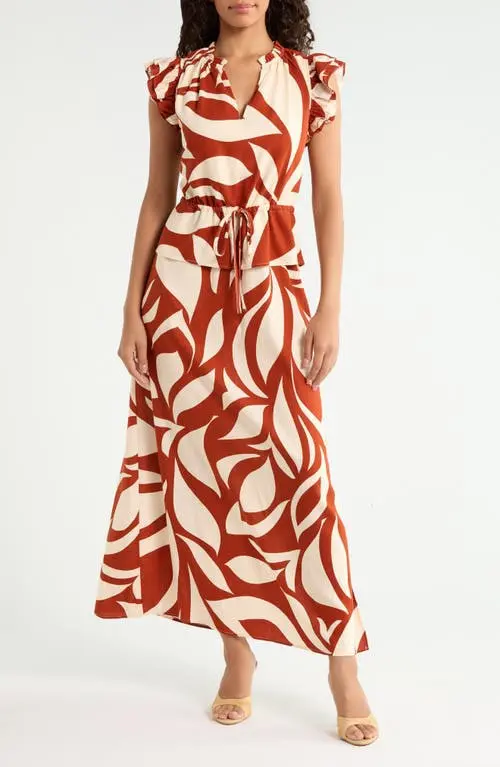 SUGARLIPS Astra Ruffle Maxi Dress
