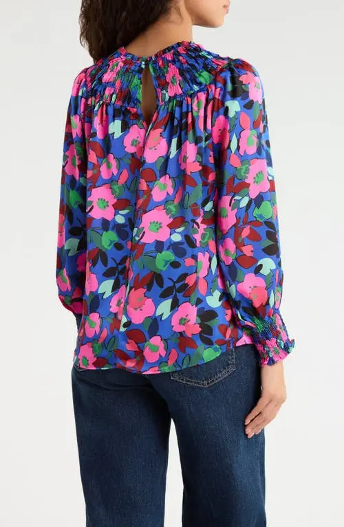 SUGARLIPS Vivi Floral Print Smocked Top