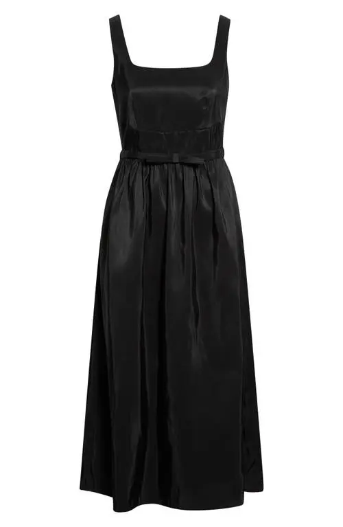 SUGARLIPS Alani Clio Pleat Midi Dress - Black