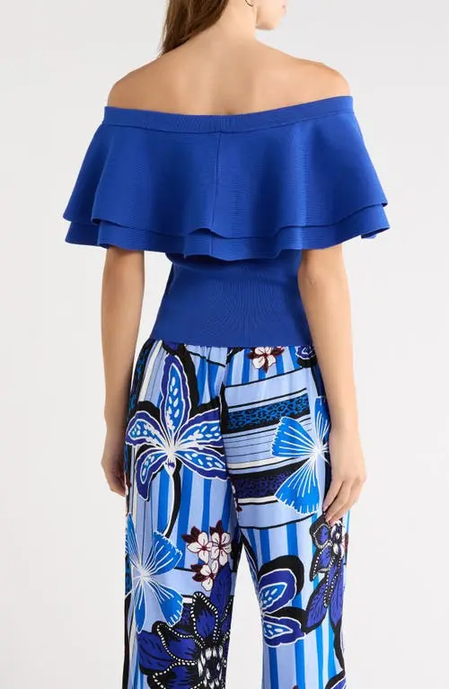SUGARLIPS Genoa Kaila Off The Shoulder Top - Cobalt