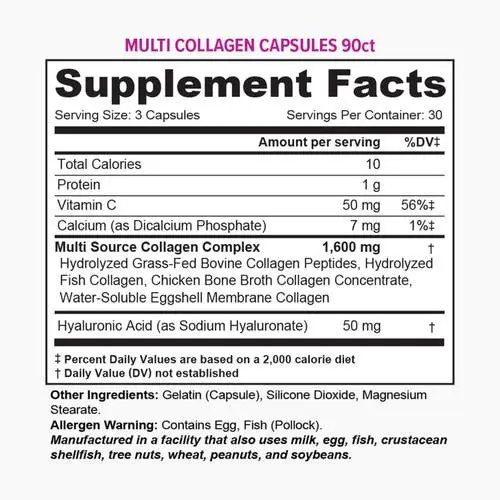 VITAUTHORITY Multi Collagen Capsules - 90ct