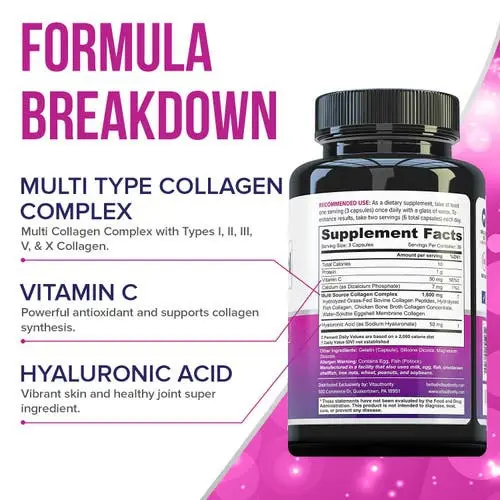 VITAUTHORITY Multi Collagen Capsules - 90ct