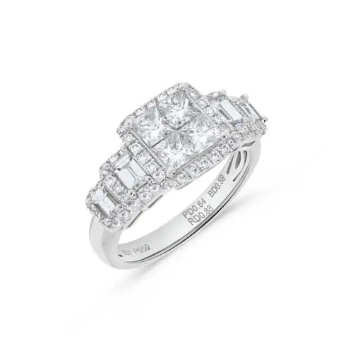 ANCONA FINE JEWELRY Princess Diamond Cluster Ring
