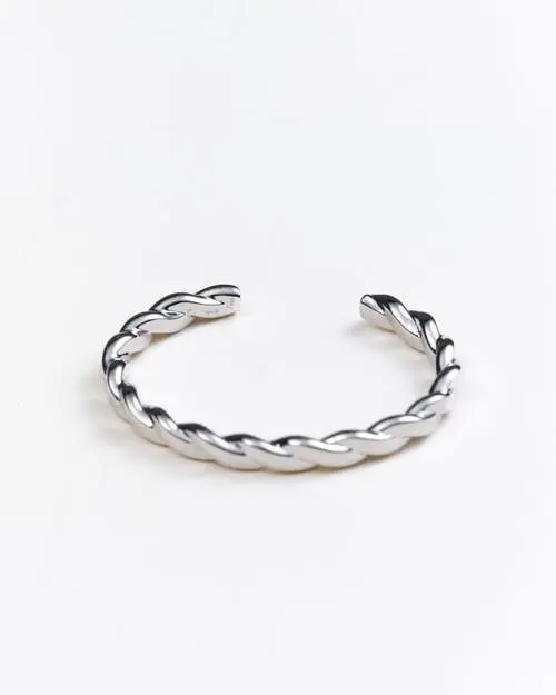 THEIR STUDIOS Remi Rope Cuff - Silver