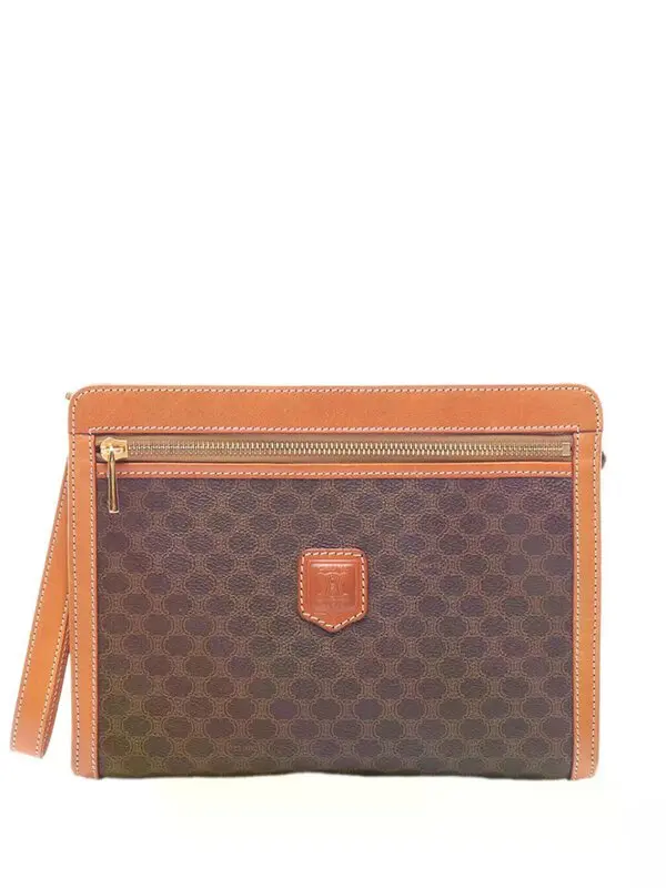 Celine 2000-2026 Macadam Clutch Bag - Brown