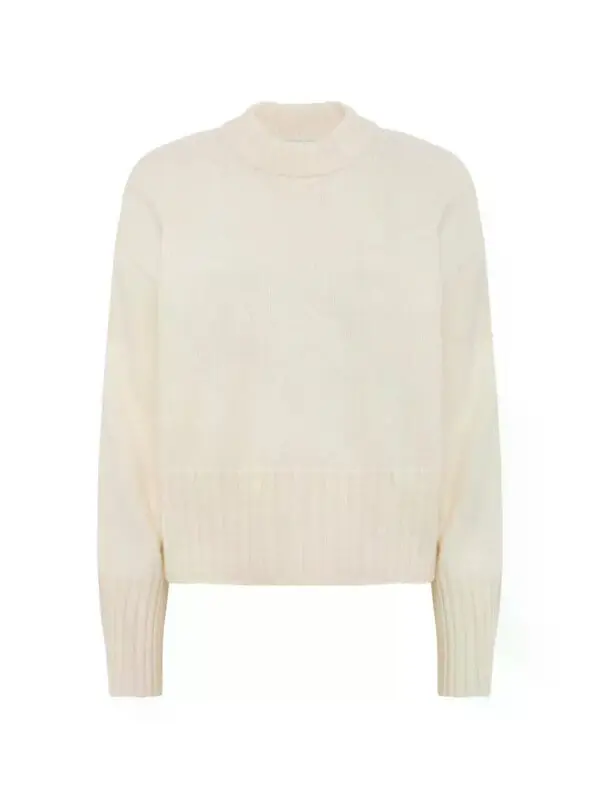 LANEUS Boxy-fit Ribbed-trim Sweater