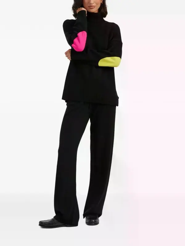 Chinti & Parker Elbow-patch Roll-neck Sweater