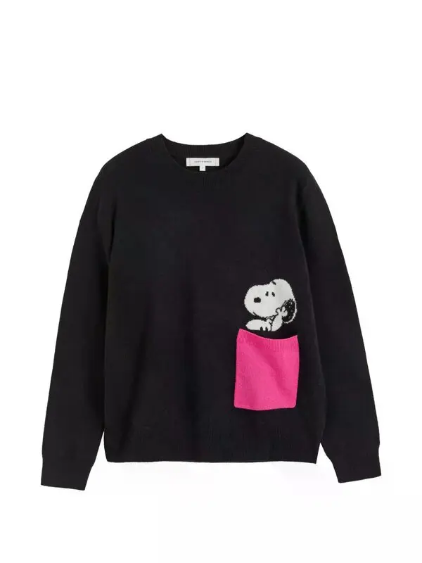 Chinti & Parker Snoopy Intarsia-knit Sweater