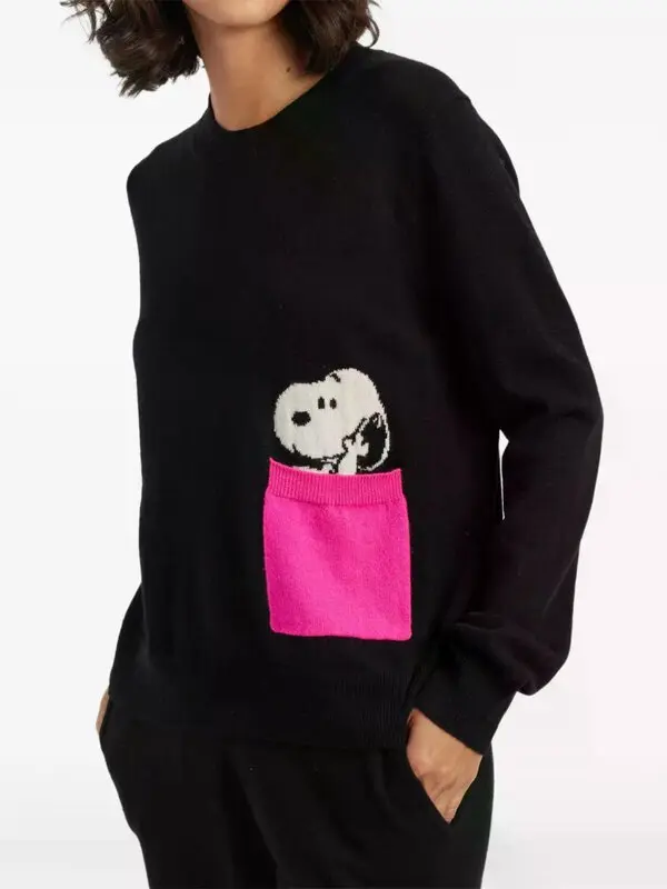Chinti & Parker Snoopy Intarsia-knit Sweater