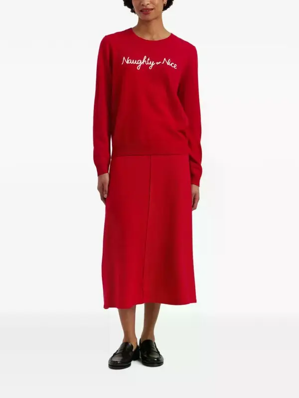 Chinti & Parker Slogan-embroidered Crew-neck Sweater