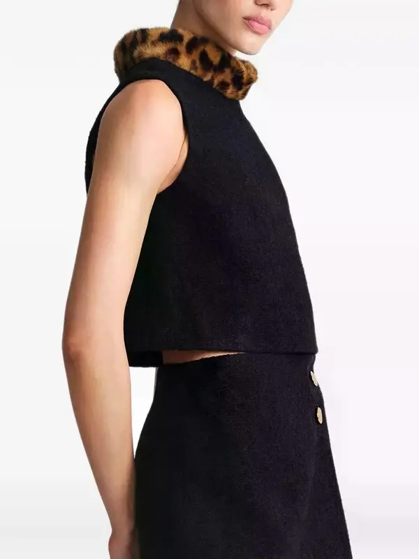 Cara Cara Gina Faux-fur-collar Top