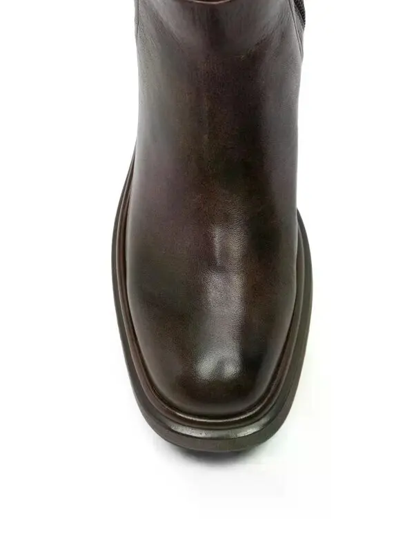 BRUNO PREMI Ruched Platform Ankle Boots