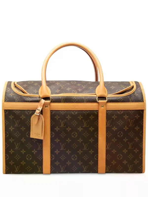 LOUIS VUITTON 2005 Monogram Sac Chien Pet Carrier 50 Travel Bag - Brown