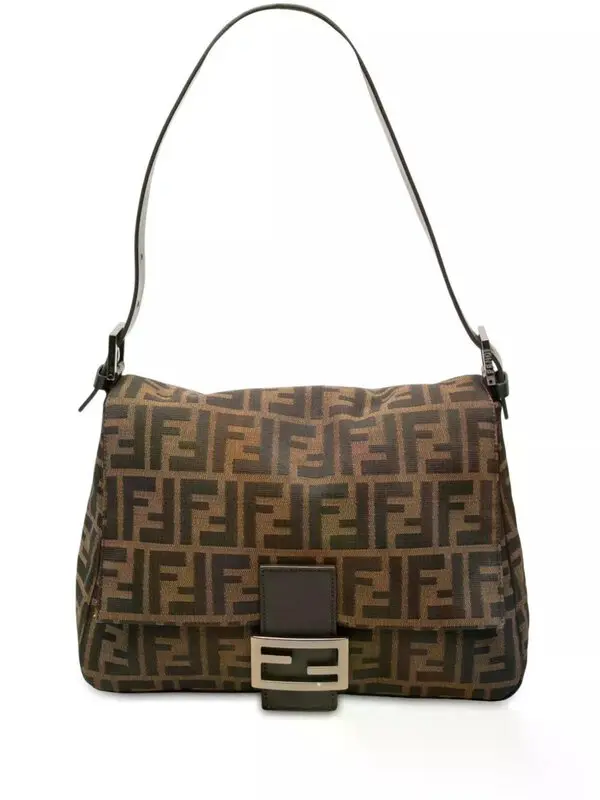 Fendi 2000-2010 Zucca Canvas Mamma Forever Shoulder Bag