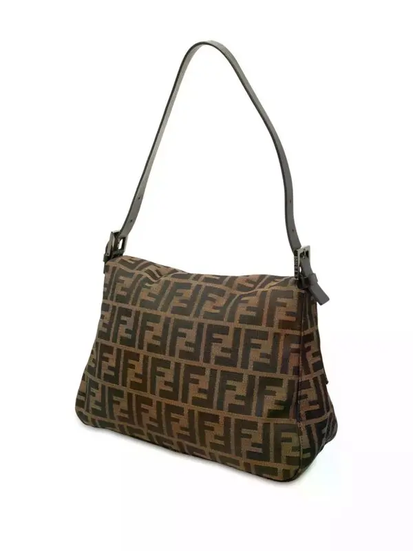 Fendi 2000-2010 Zucca Canvas Mamma Forever Shoulder Bag - Brown