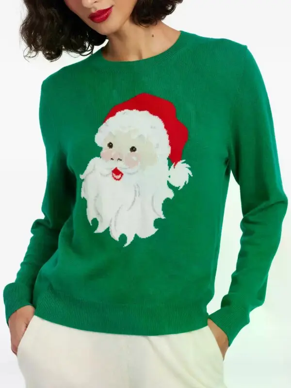 Chinti & Parker Santa Claus Intarsia-knit Sweater