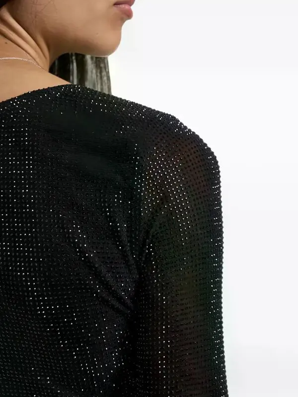 TWENTY FOURHAITCH Arches Rhinestone-embellished Long-sleeve Top