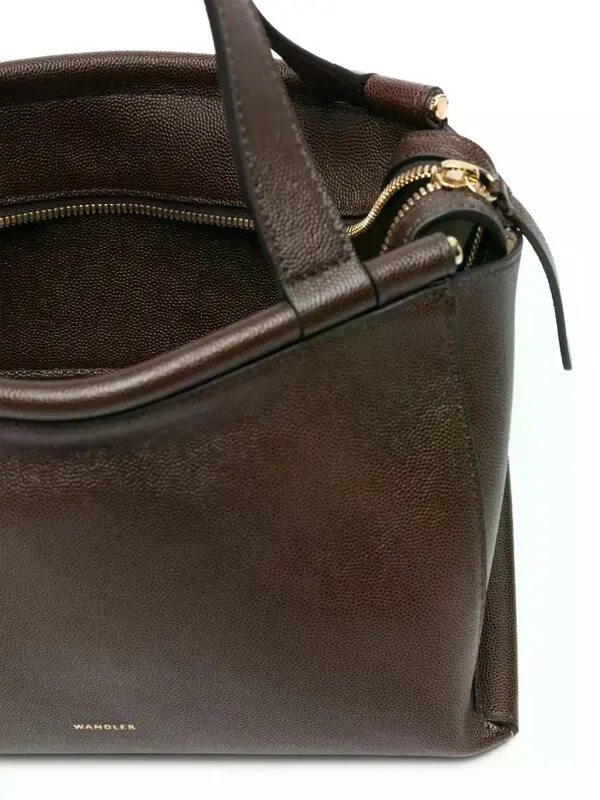 WANDLER Grained Leather Shoulder Bag - Brown