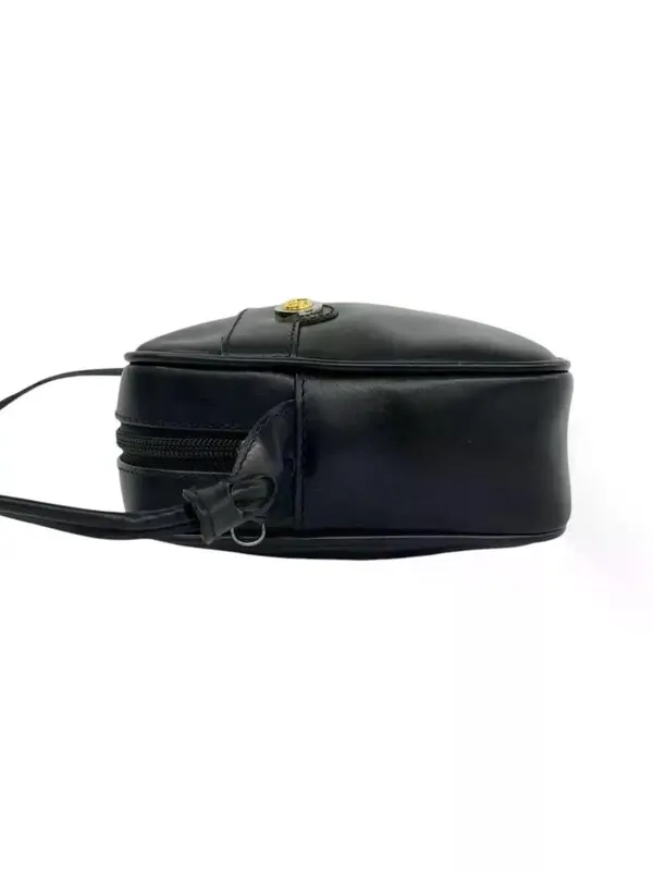 Gucci 1980-1990 Calfskin Interlocking G Crossbody Bag - Black