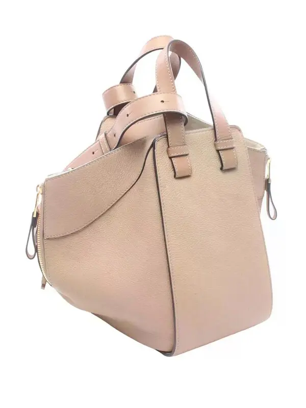 Loewe 2015-2026 Small Grained Calfskin Drawstring Hammock Bag Satchel - Neutrals