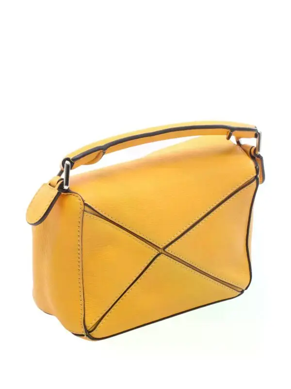 Loewe 2000-2026 Mini Calfskin Puzzle Satchel - Yellow