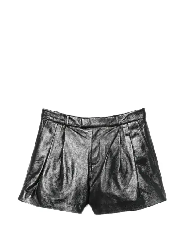 ARMA Pleated Leather Shorts