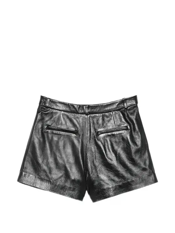 ARMA Pleated Leather Shorts
