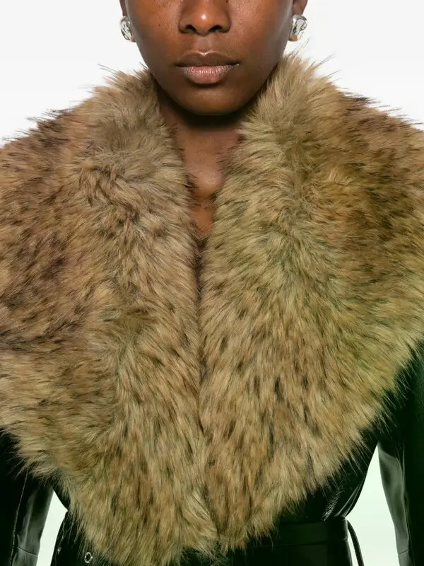 STAND STUDIO Estella Faux-fur Belted Coat