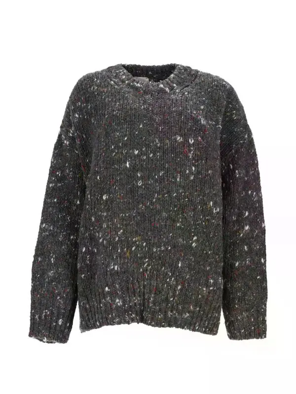 ALYSI Flecked Chunky-knit Sweater