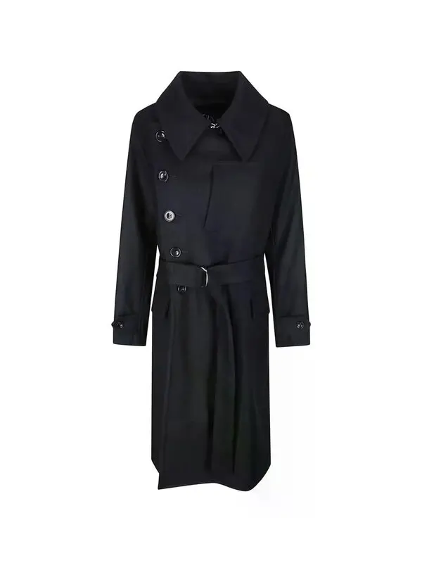 CINI Belted Asymmetric-button Coat