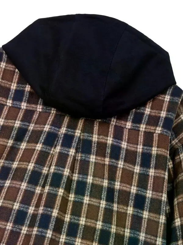 STUDIO TOMBOY Check-pattern Hooded Shirt