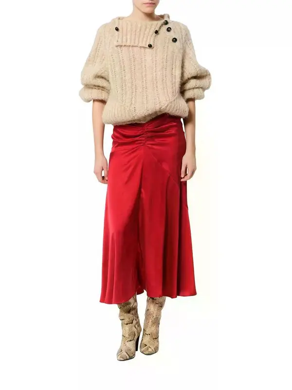 Isabel Marant Étoile Laren Silk Skirt - Red