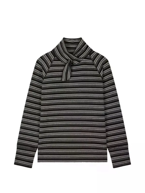 STUDIO TOMBOY Striped High-neck Long-sleeve T-shirt