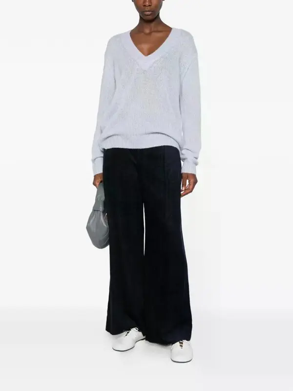 VIA MASINI 80 Corduroy-effect Wide-leg Trousers