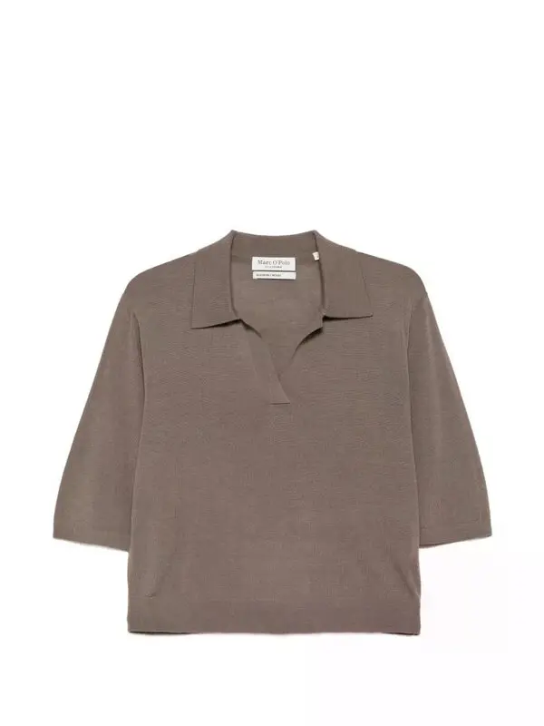 Marc O'polo Spread-collar Elbow-sleeve Top