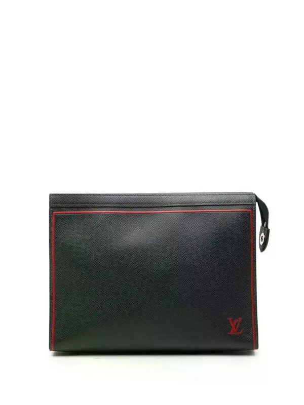 LOUIS VUITTON 2019 Taiga Pochette Voyage Mm Clutch Bag
