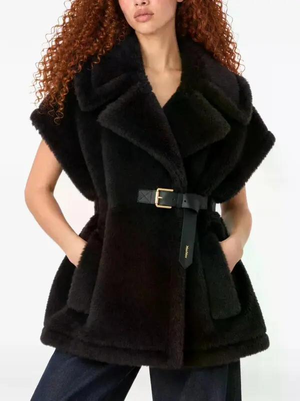 Max Mara Belted Faux-fur Gilet
