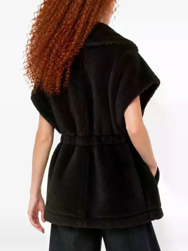 Max Mara Belted Faux-fur Gilet