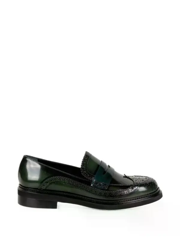 NAPOLEONI Bianca Brogue-detail Leather Loafers