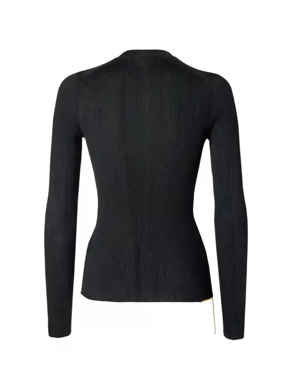 Fendi Ribbed-knit V-neck Sweater